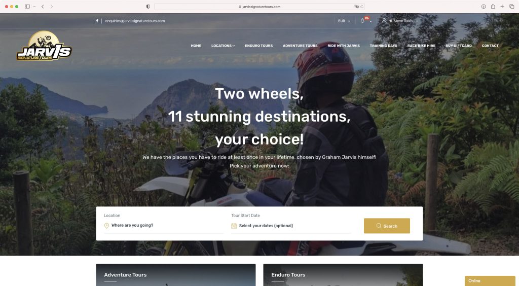 Website Design Made For Jarvis Signature Tours